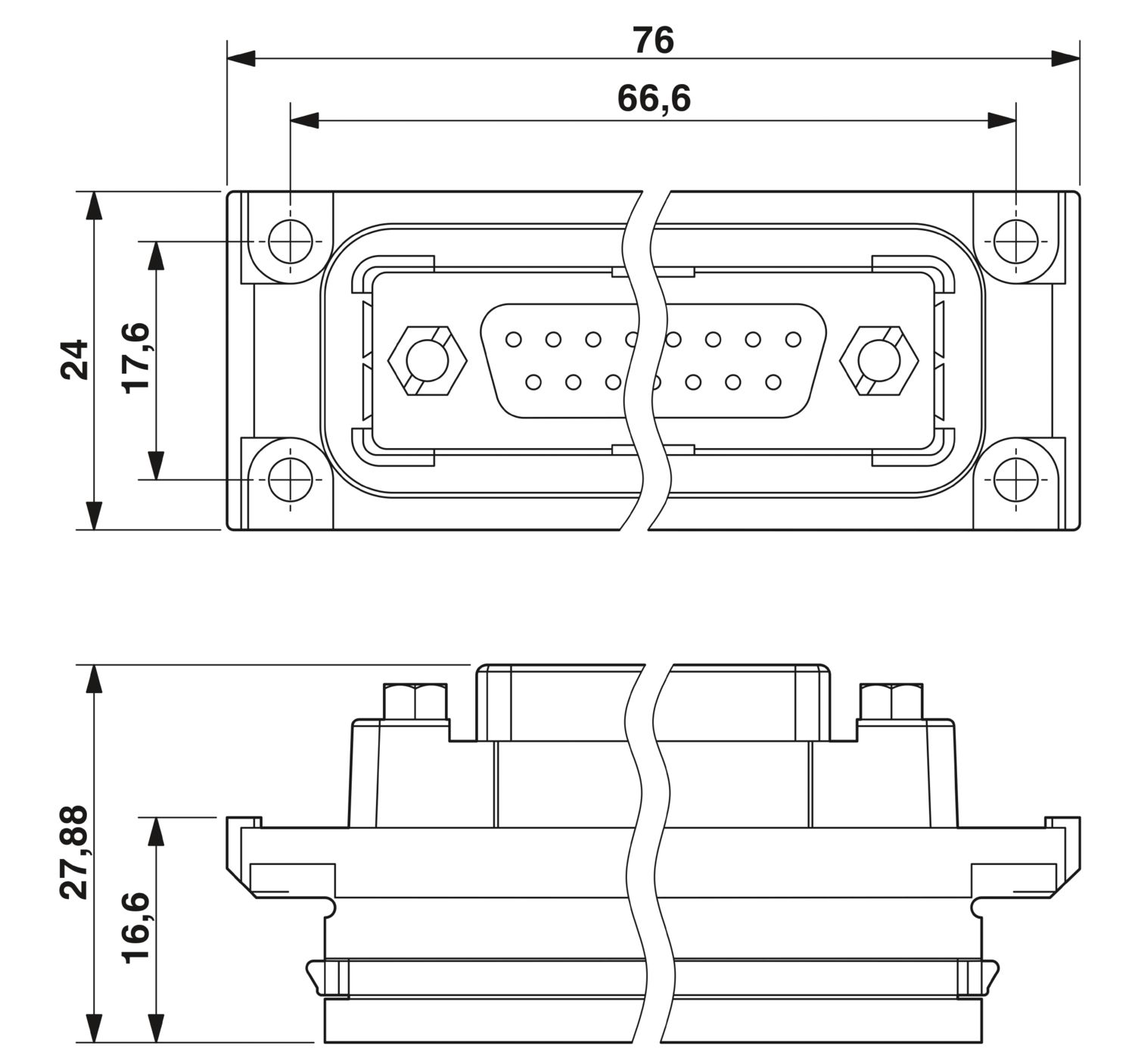 VS-25-A-GC-ST/ST - Panel mounting frames - 1689747 | Phoenix Contact