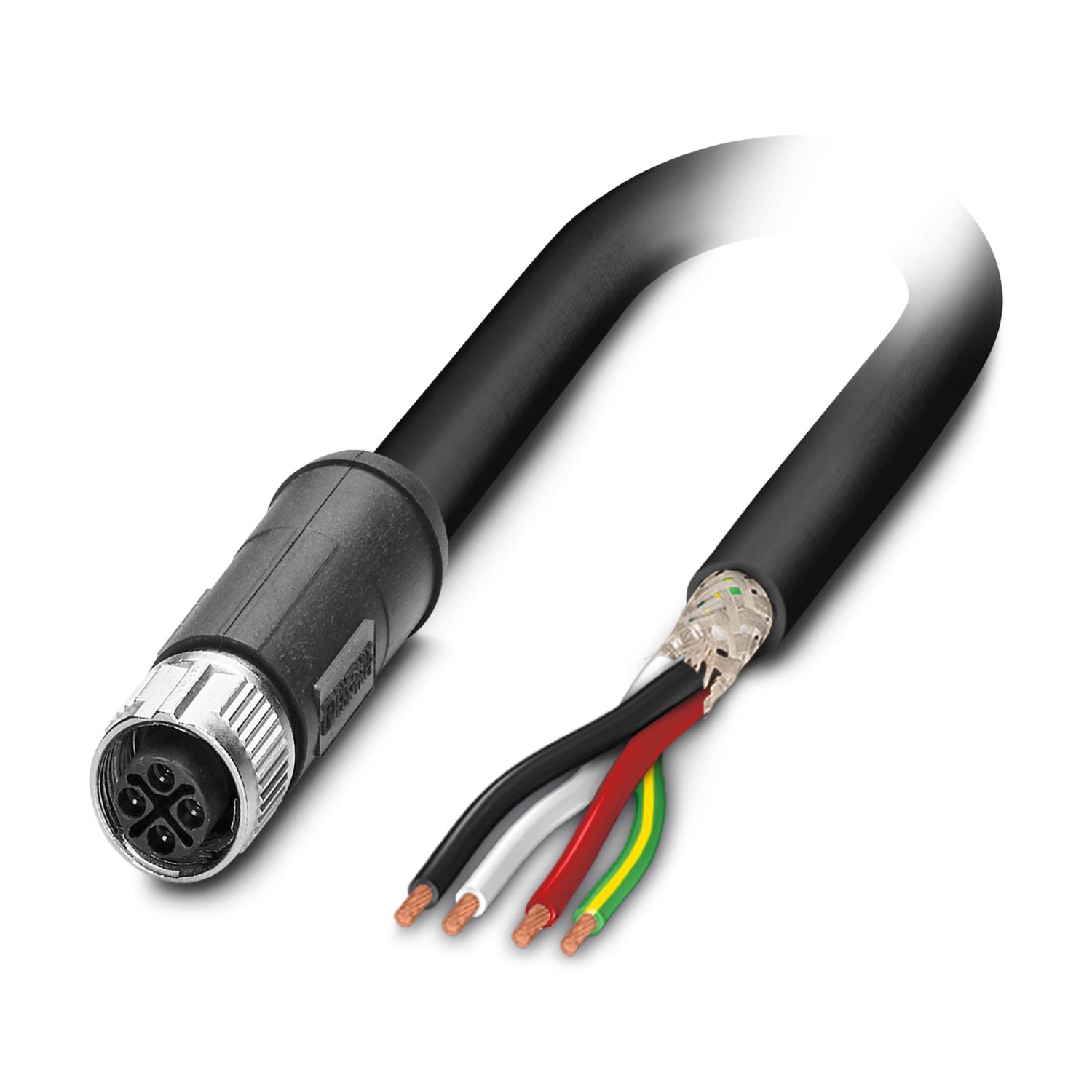 SAC-4P-M12FSS PE SH US/.../... - Power cable - 1292086 | Phoenix Contact