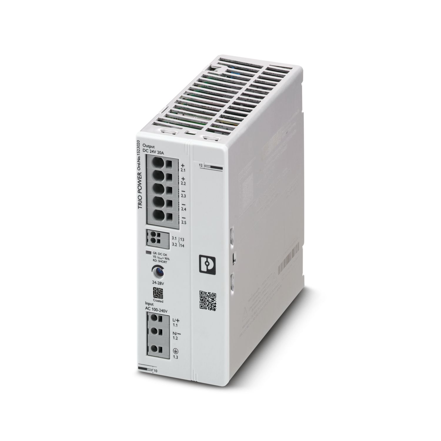 TRIO3-PS/1AC/24DC/20/CO - Power supply - 1523020 | Phoenix TRIO3-PS/1AC/24DC/20/CO - Power supply - 1523020 | Phoenix