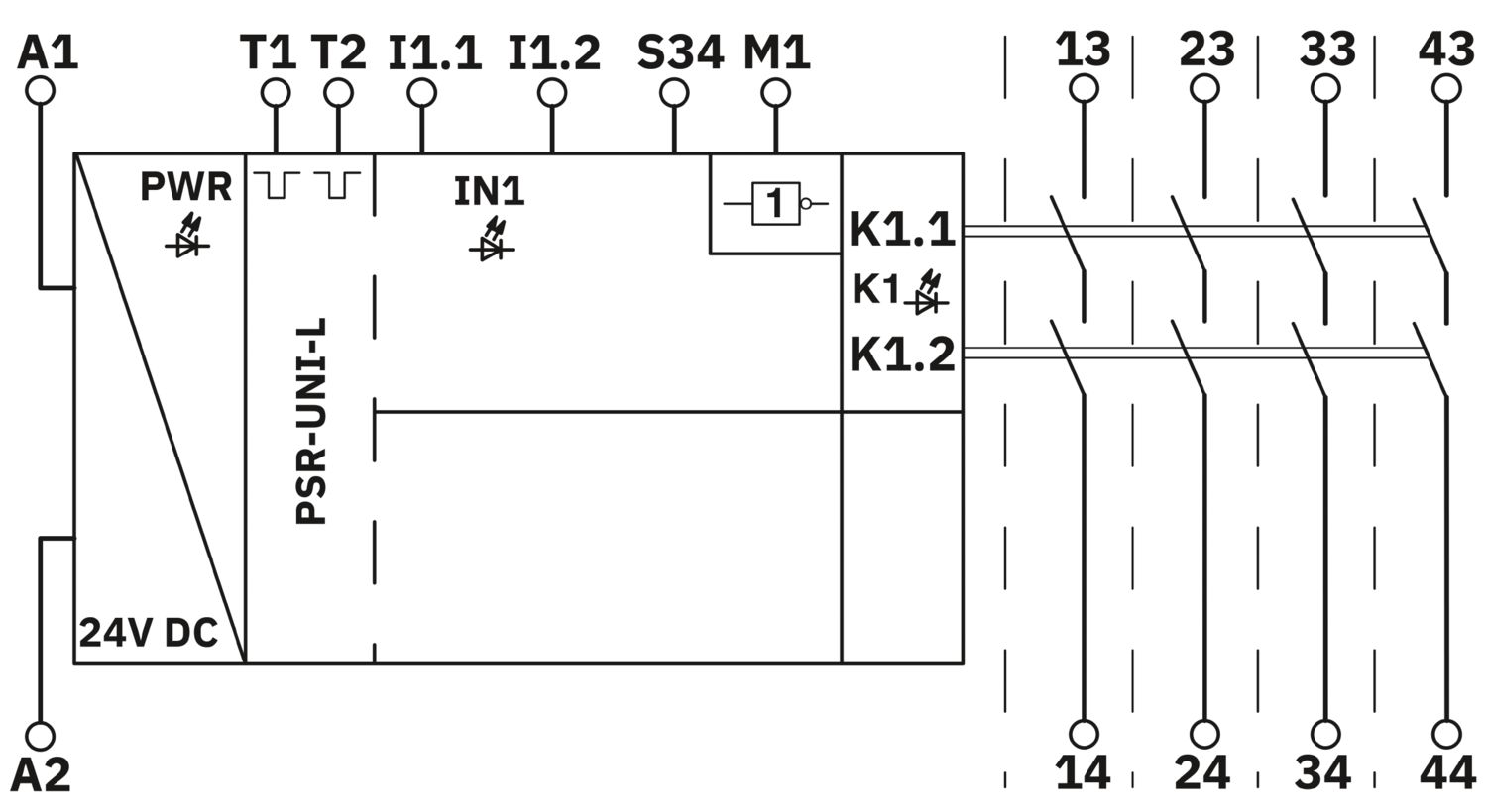 PSR-UNI-L-1X4NO-1DO-24DC-SC - Safety relays - 1487649 | Phoenix Contact PSR-UNI-L-1X4NO-1DO-24DC-SC - Safety relays - 1487649 | Phoenix Contact