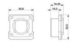 VS-08-A-RJ45/MOD-1-IP67 - Panel mounting frames - 1689080 | Phoenix Contact